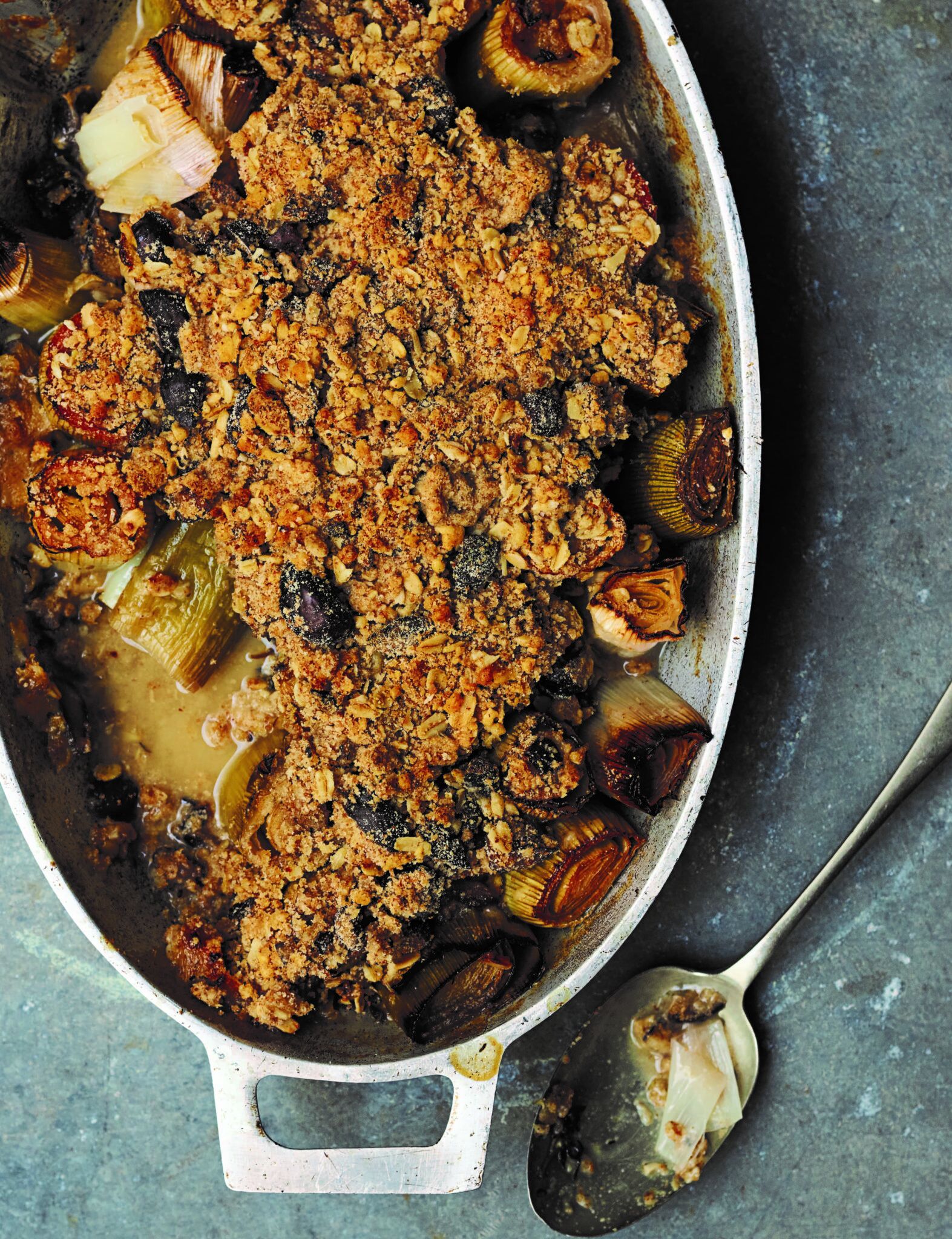 Leek, Chestnut and Cider Crumble Recipe | Winter Vegetarian Main