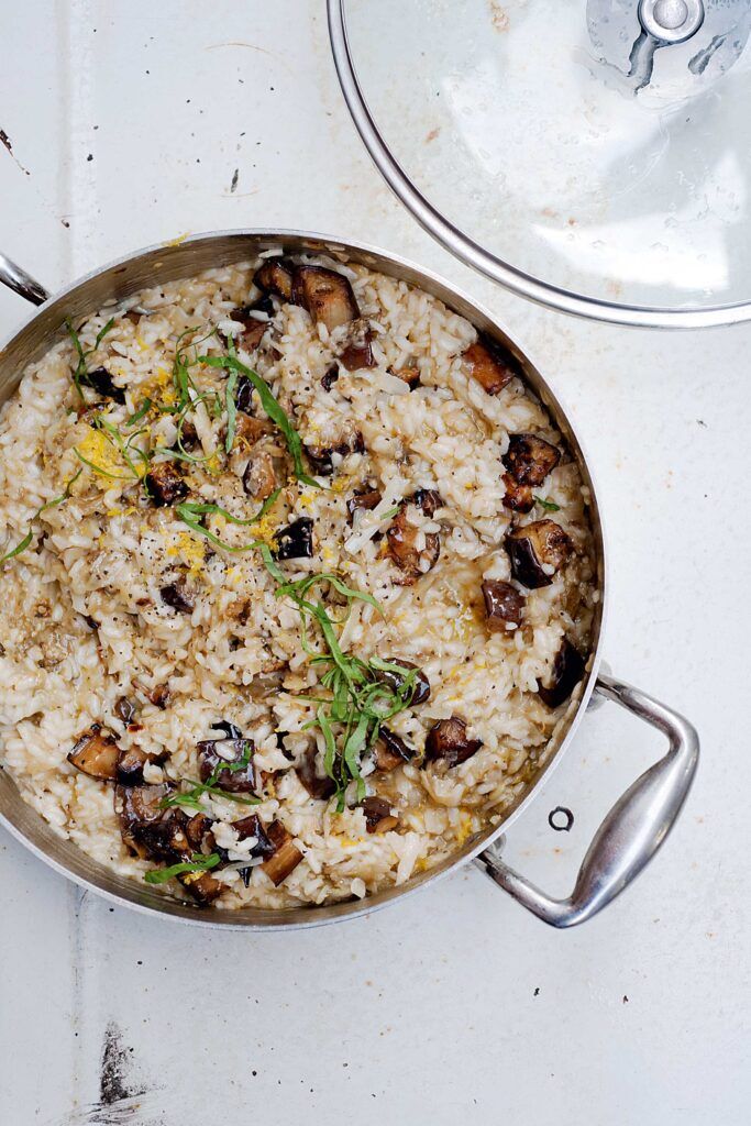 Ottolenghi Lemon and Aubergine Risotto Recipe | Summer Risotto