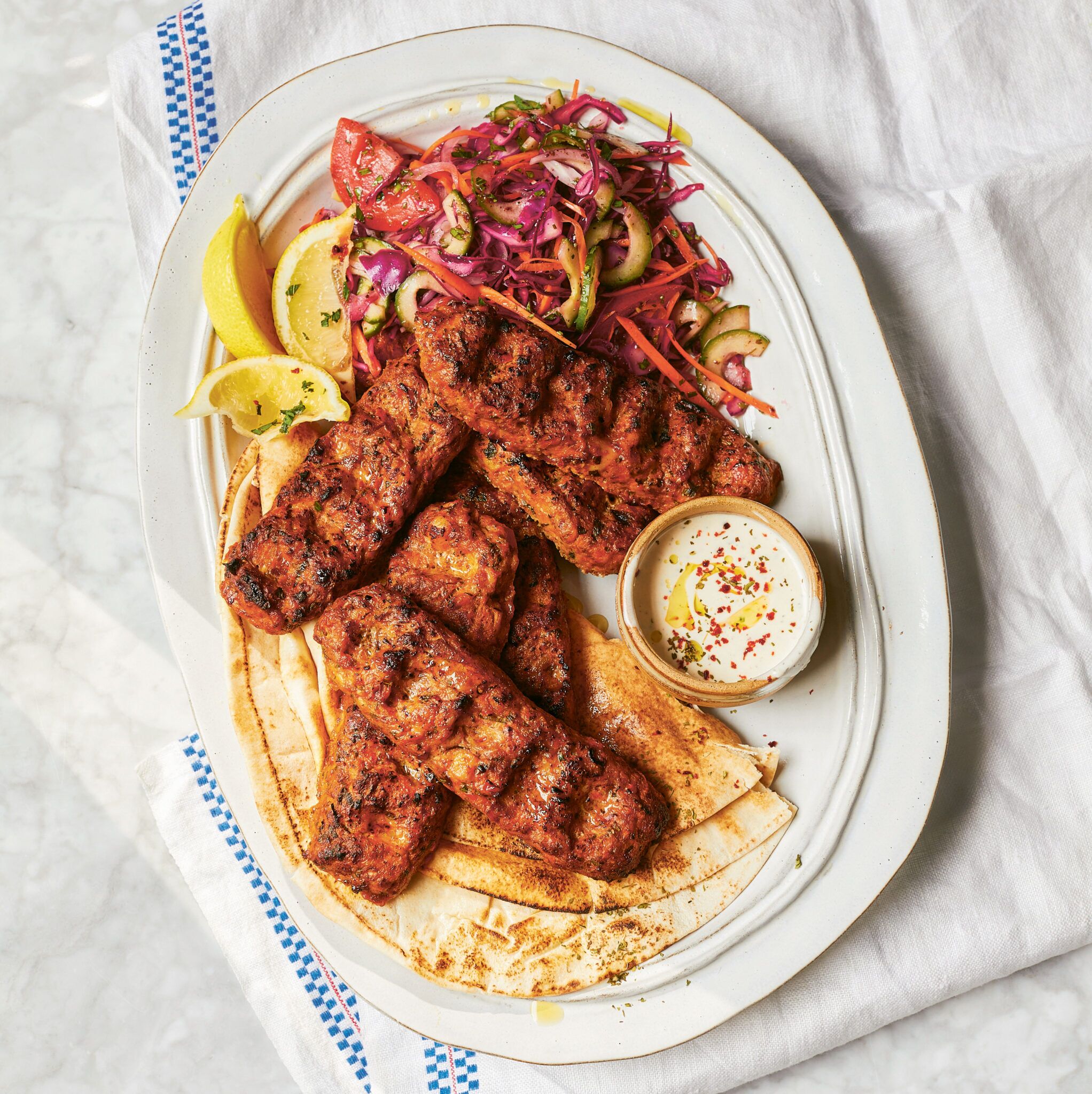 Meliz Berg's Köfte Kebabs and Garlic Sauce Recipe