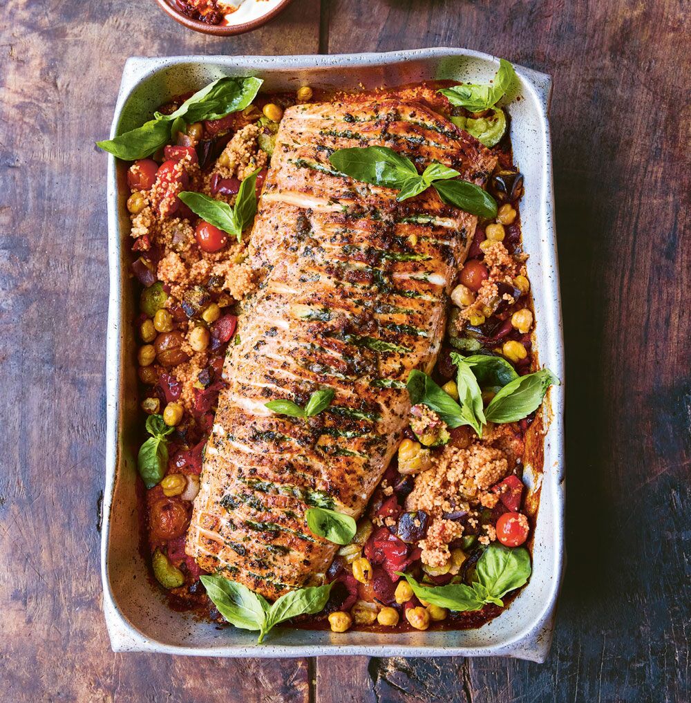 Jamie Oliver's Golden Hasselback Salmon Recipe | Eat Yourself Healthy TV