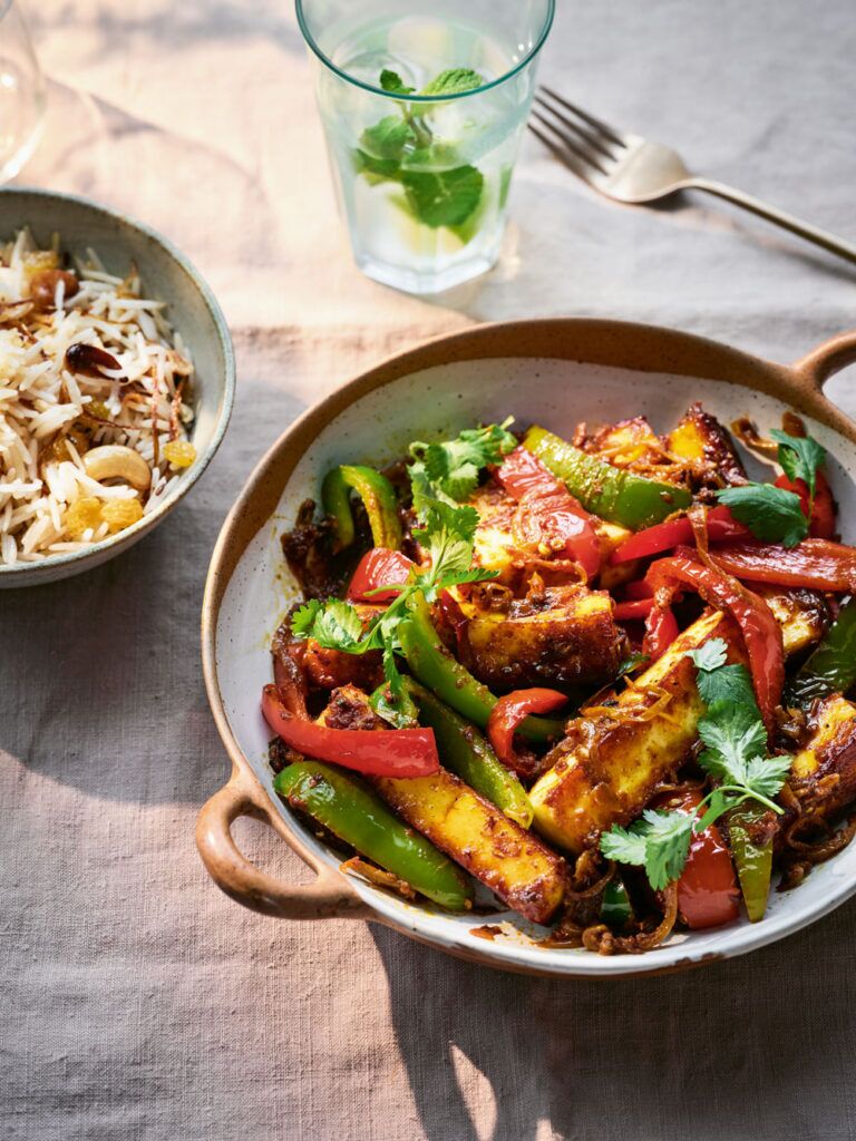 Camellia Punjabi Stir-fried Peppers with Paneer - Kadai mirch paneer Recipe