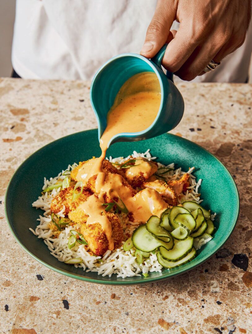 Niall Kirkland's Crispy Garlic Salmon Bites with Bang Bang Sauce Recipe